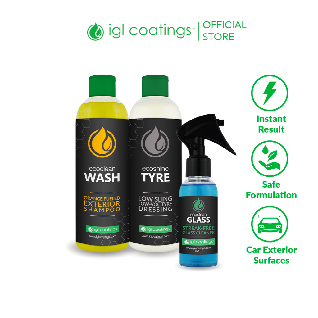 IGL Coatings Carwash Glass Cleaner & Tire Shine Set - auto2u