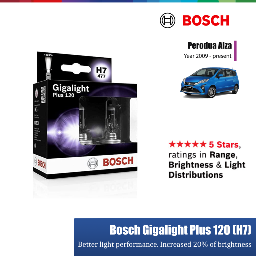Bosch Gigalight Plus 120 H7 Headlight Bulb for Perodua Alza - auto2u