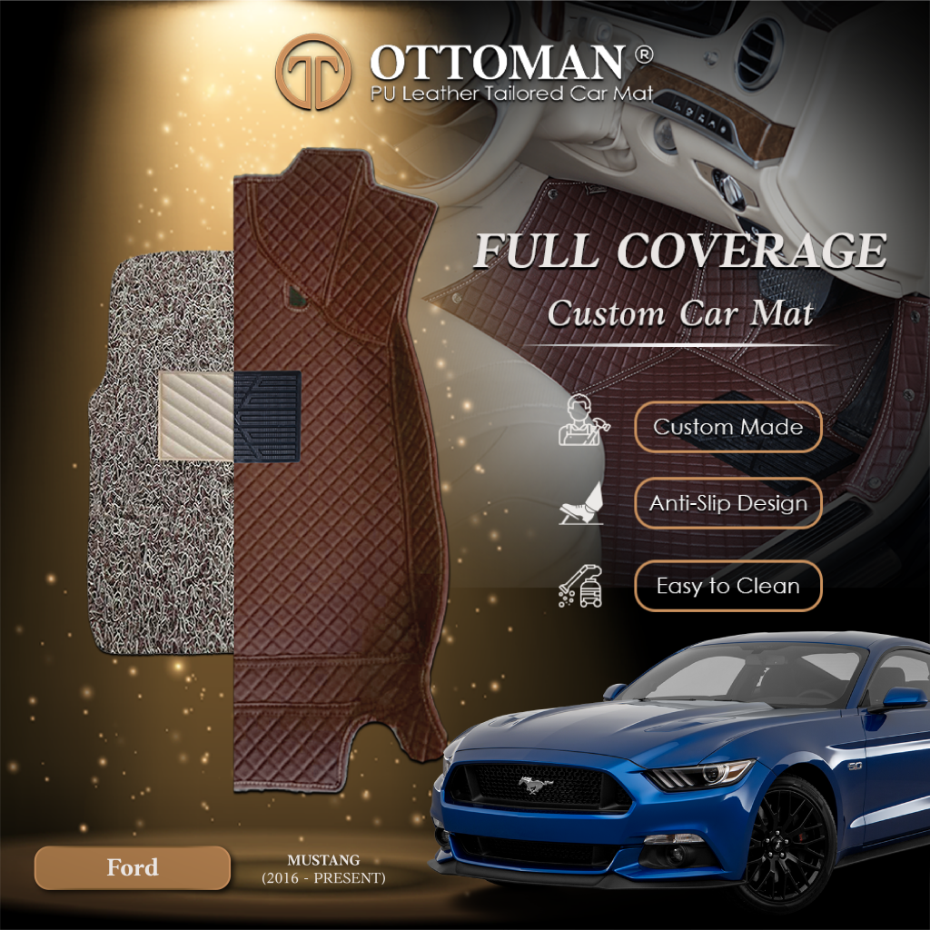 [CLASSIC SERIES] Ottoman Car Mat for FORD MUSTANG - auto2u