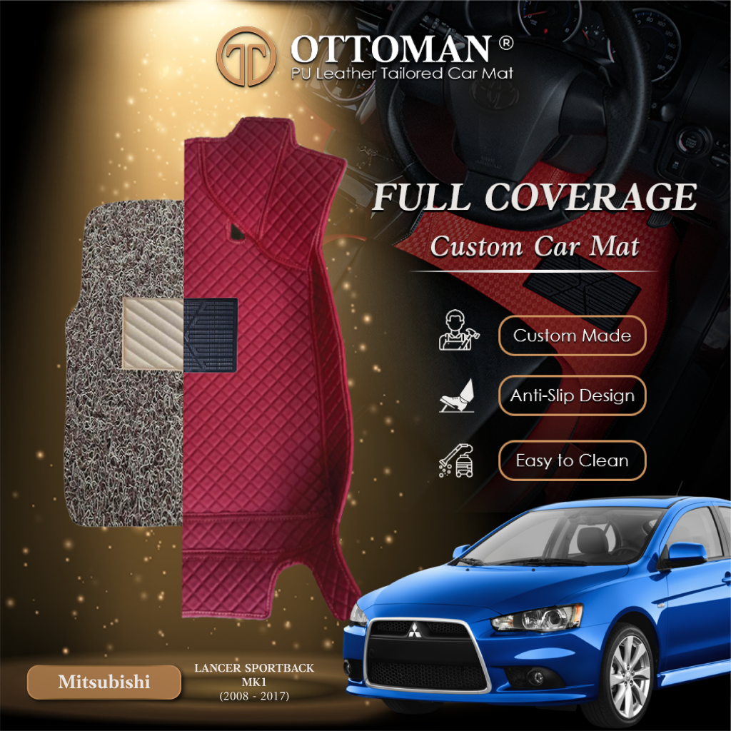 [TITANIUM SERIES] Ottoman Car Mat for MITSUBISHI LANCER SPORTBACK - auto2u