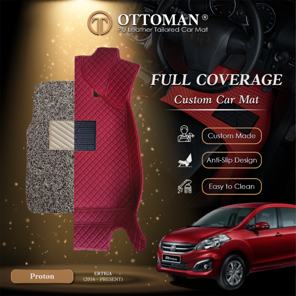 [TITANIUM SERIES] Ottoman Car Mat for PROTON ERTIGA - auto2u