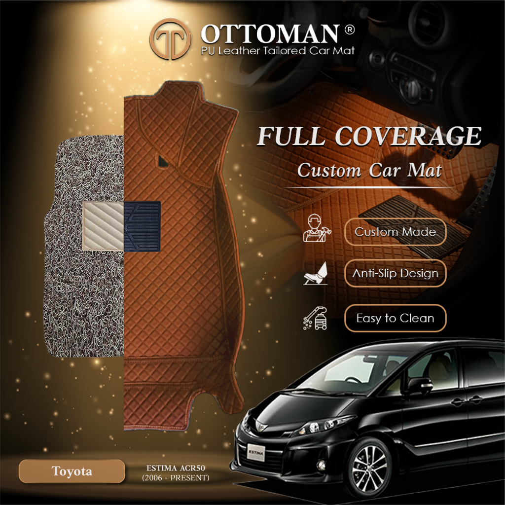 [TITANIUM SERIES] Ottoman Car Mat for TOYOTA ESTIMA - auto2u